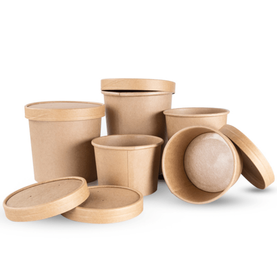 Ecocrate - Disposable Paper Bowls - Salad Bowl - Kraft Paper